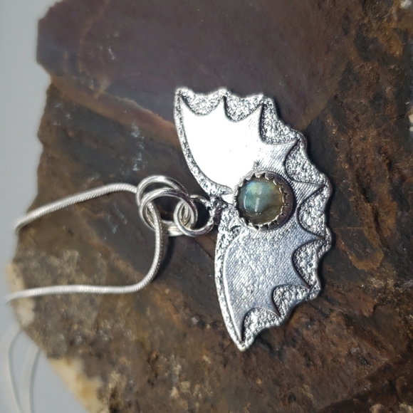 Jewelry | Gorgeous Labradorite Bat Pendant | Poshmark